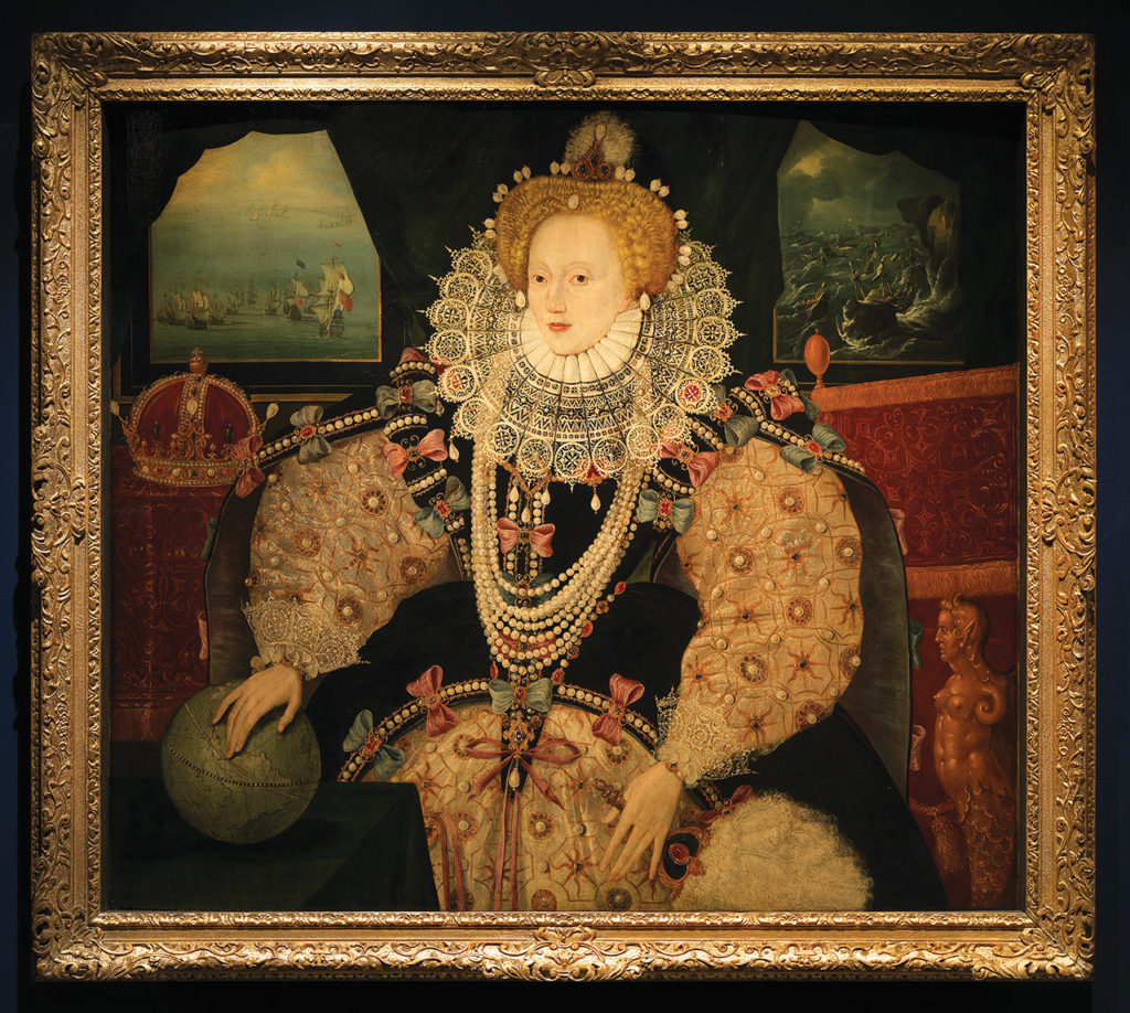 Queen Elizabeth I, The Armada Portrait on display in the Maritime ...