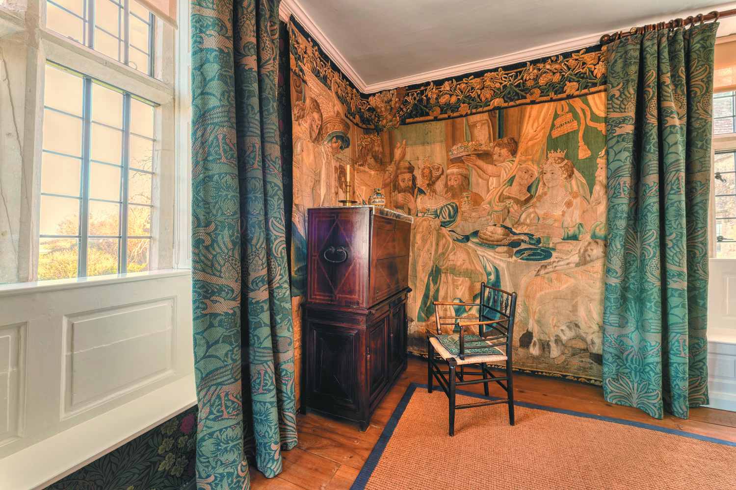 9. WM-057 - Tapestry room with close up of ‘Life of Samson’ tapestry ...