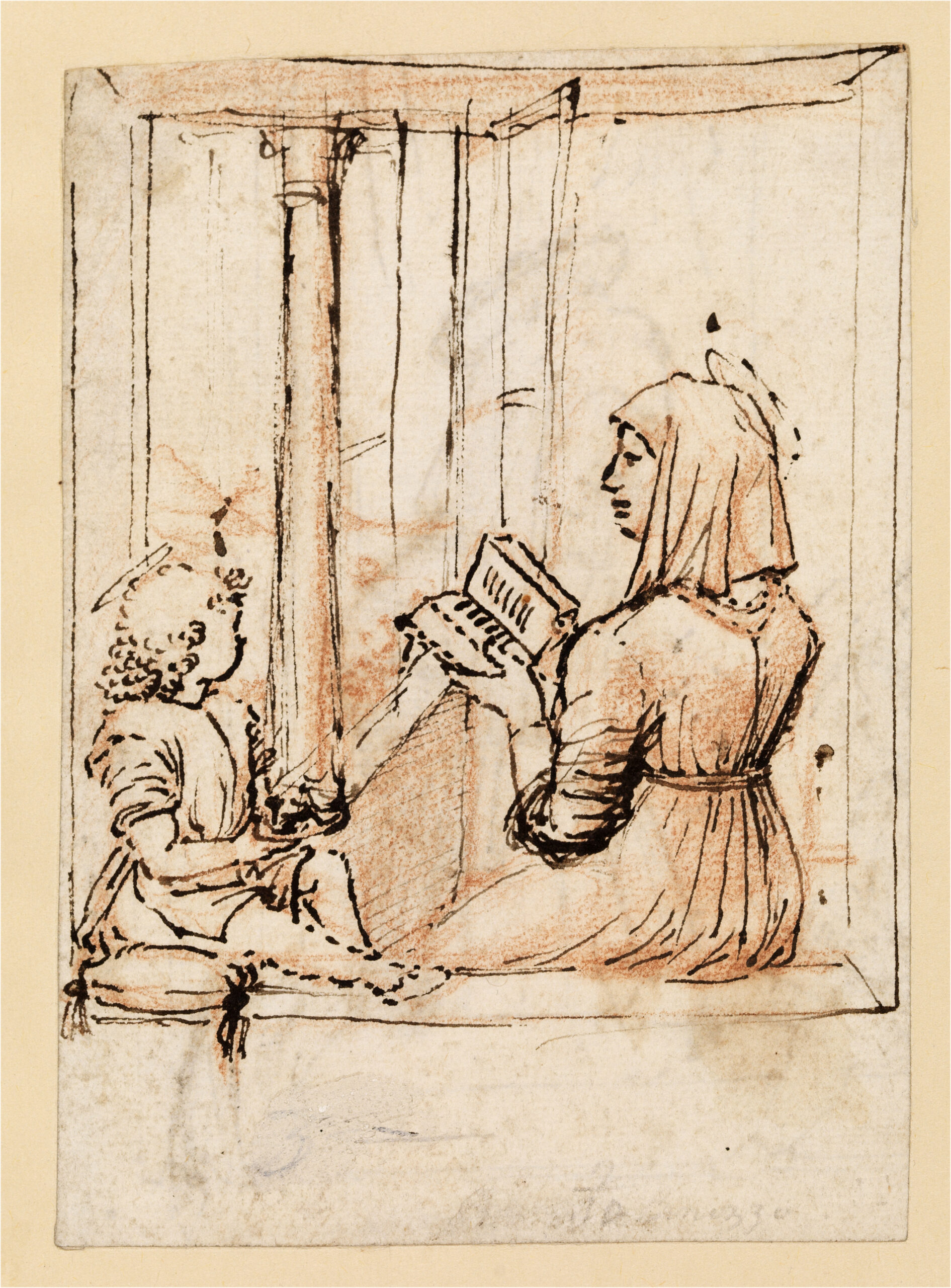 Virgin Mary reading to the Infant Christ (recto), late 1480s - early ...