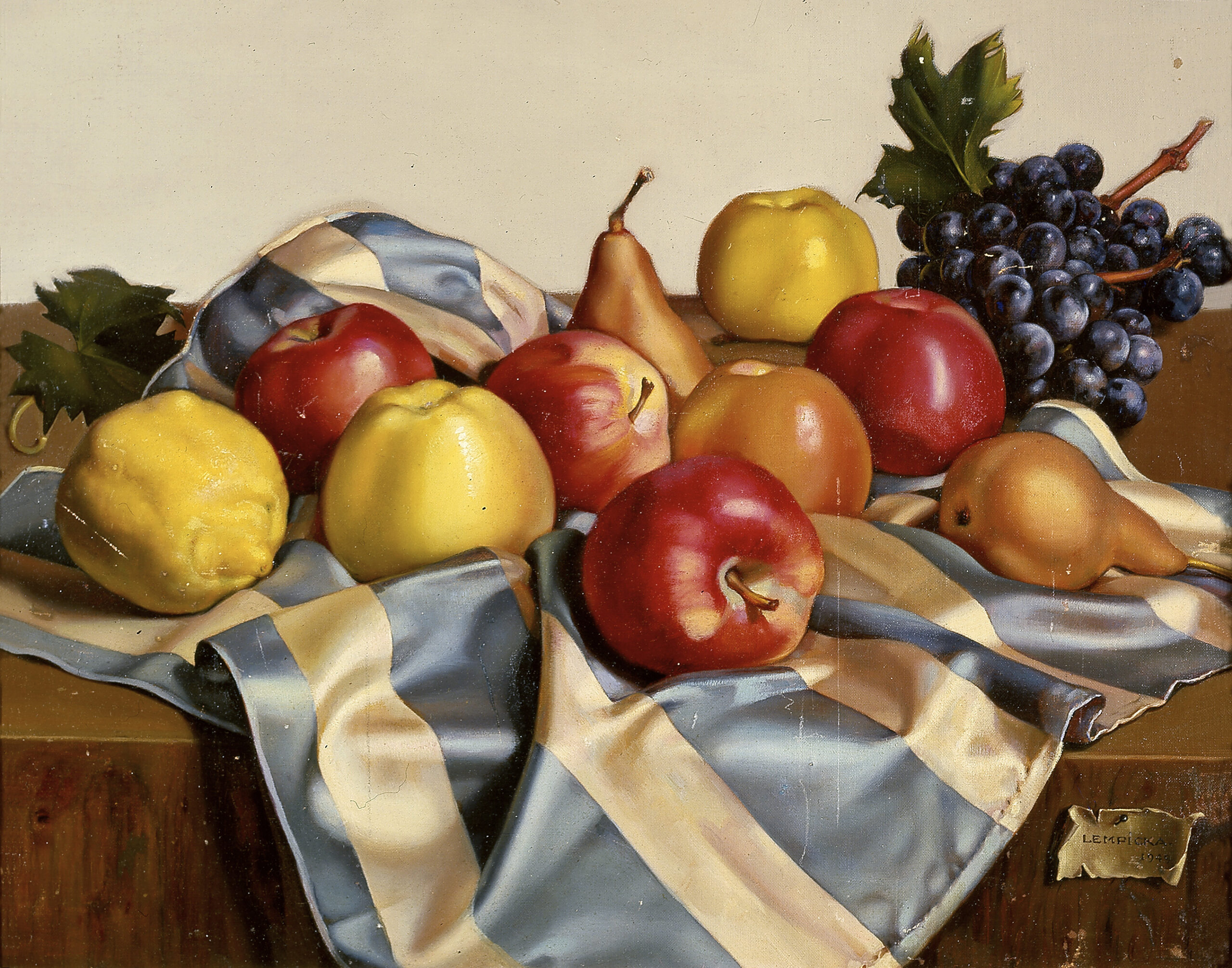 06_Tamara de Lempicka, Still Life of Fruit and Draped Silk, 1949 - The ...